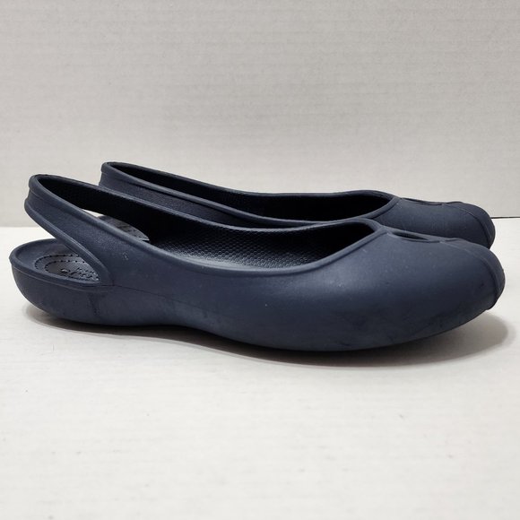 CROCS | Shoes | Crocs Slingback Ballet Flats Navy Size 9 | Poshmark